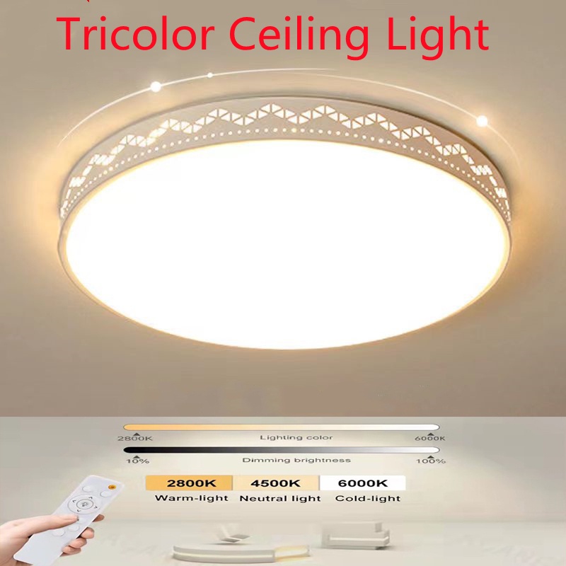 16in Triolor Dimmable 18/27W LED Ceiling Light with Remote Control ...