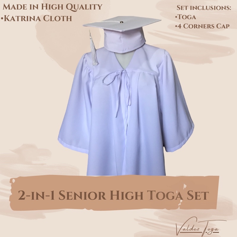 SENIOR HIGH/BACHELOR TOGA SET (Premium Quality Katrina Cloth) | Shopee ...
