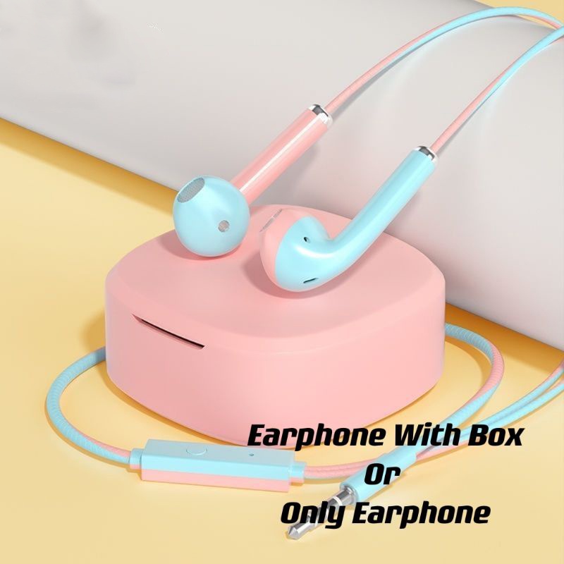 Macaron U24 Universal Hi-Fi Earphone Mic with Storage Box Universal In ...
