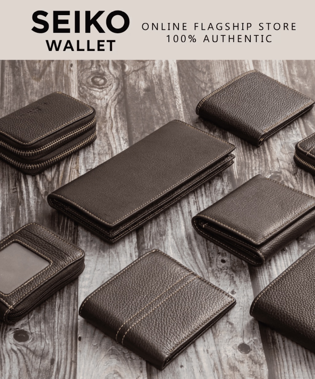 Seiko Wallet Genuine Leather Billfold (With Flap) 1617 | Shopee Philippines