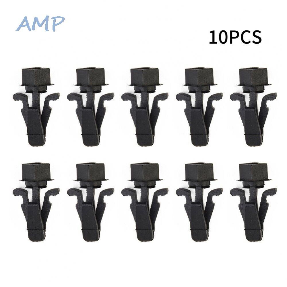 10 Black Car Bumper Grille Retainer Fastener Clips Bumper Hood Clips ...