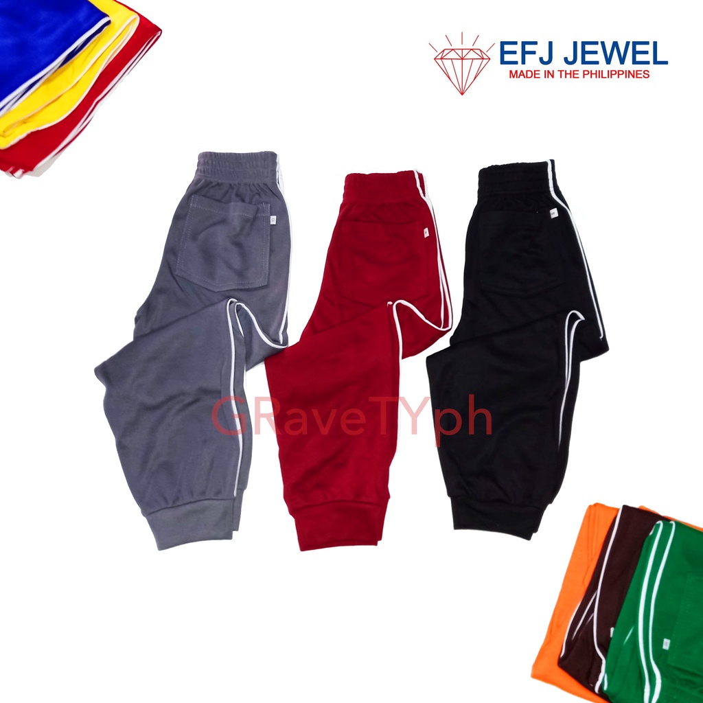 12 COLORS Jogging pants / P.E. Pants for KIDS - EFJ JEWEL Brand ...