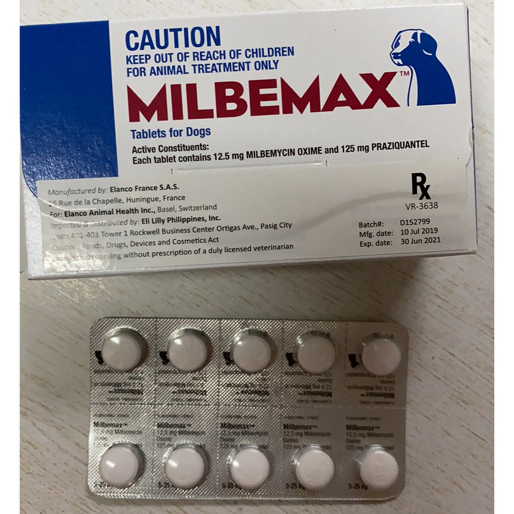 MILBEMAX Dewormer for Pet Dogs and Puppies per Tablet ( Small | Big ...