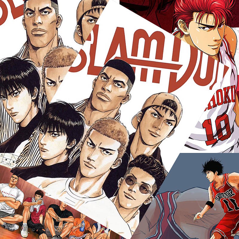Slam Dunk Poster Hanamichi Sakuragi Rukawa Kaede Cartoon New Anime ...