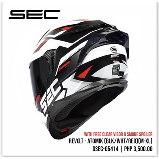 SEC Revolt Modular Dual Visor Helmet- Atomik Model (Free Spoiler and ...