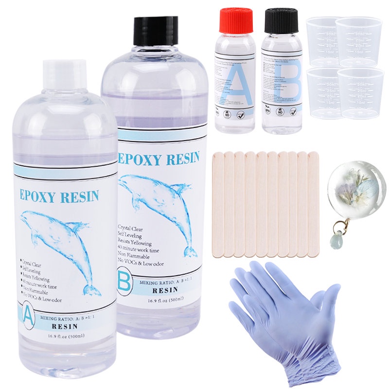 1:1 Crystal Clear Epoxy Resin Kit 2 Parts Epoxy Casting Resin Kit with ...