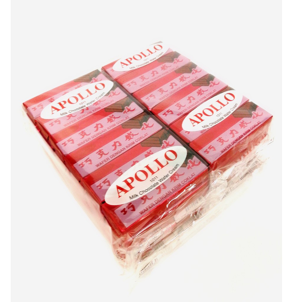 Apollo Chocolate Coated Wafers (1 pack 48 pieces) - Honest Bee