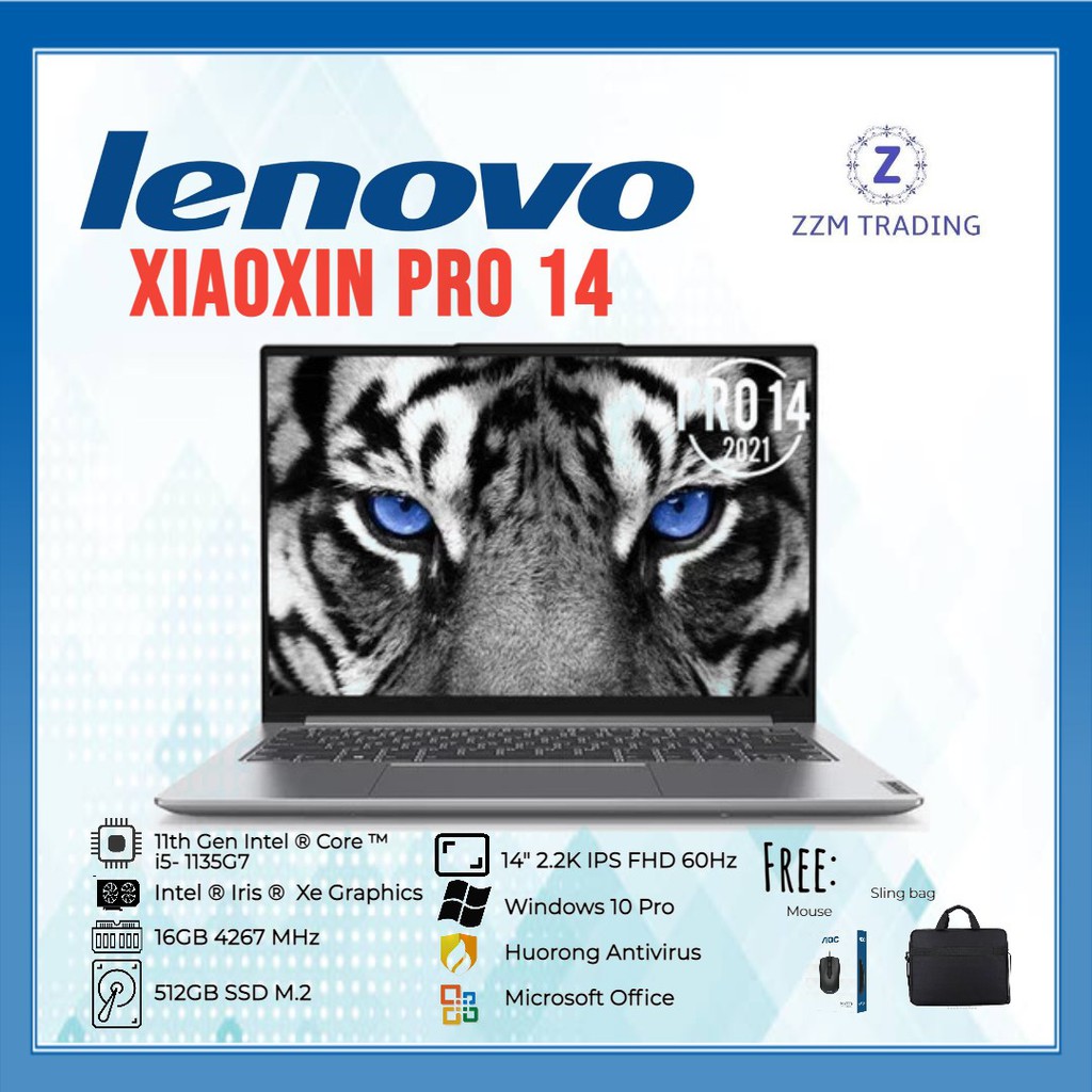 Lenovo Xiaoxin Pro 14 ITL 2021 Intel ® Core ™ i5- 1135G7 14" 2.2K IPS ...