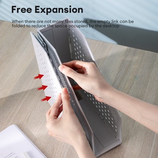 Deli Folding File Box Two-Fold Desktop Document Book Storage Office ...