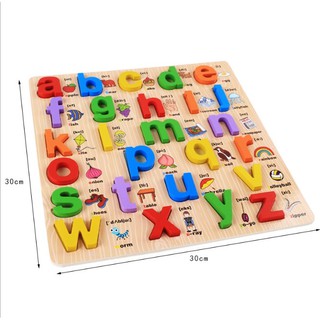 26 letters Wooden ABC Puzzle for kids Puzzles Wooden Toys Alphabet ...