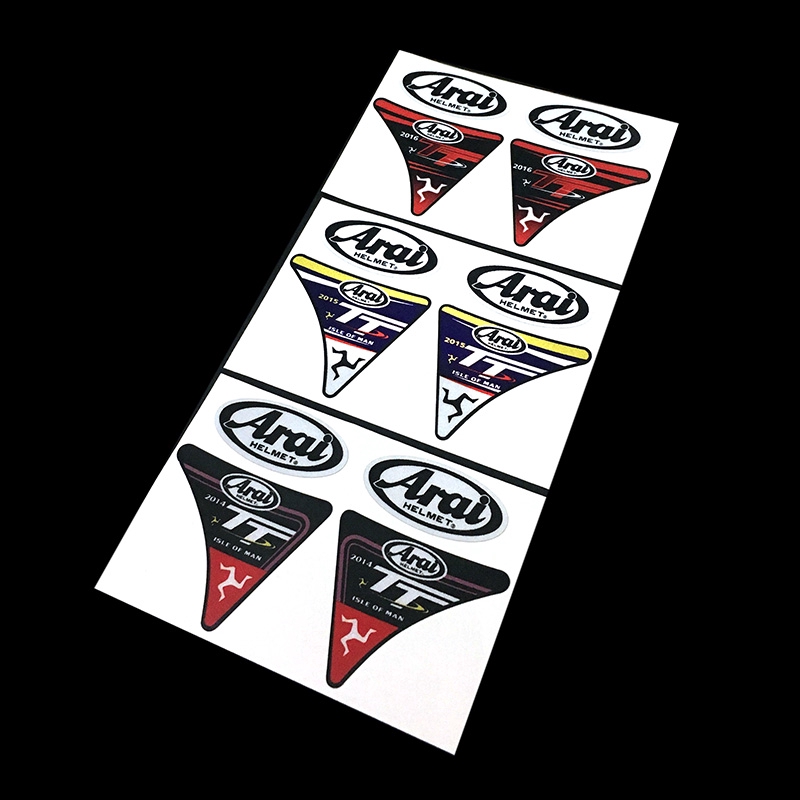 Reflective Waterproof Motorcycle Helmet Sticker Shoei Arai TT 2014 2015 ...