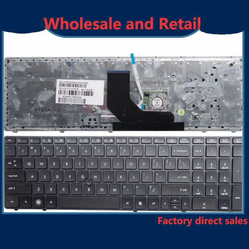 new Hp EliteBook 8560p 8570P 8560B 6565b 6560b 6570B US laptop keyboard ...
