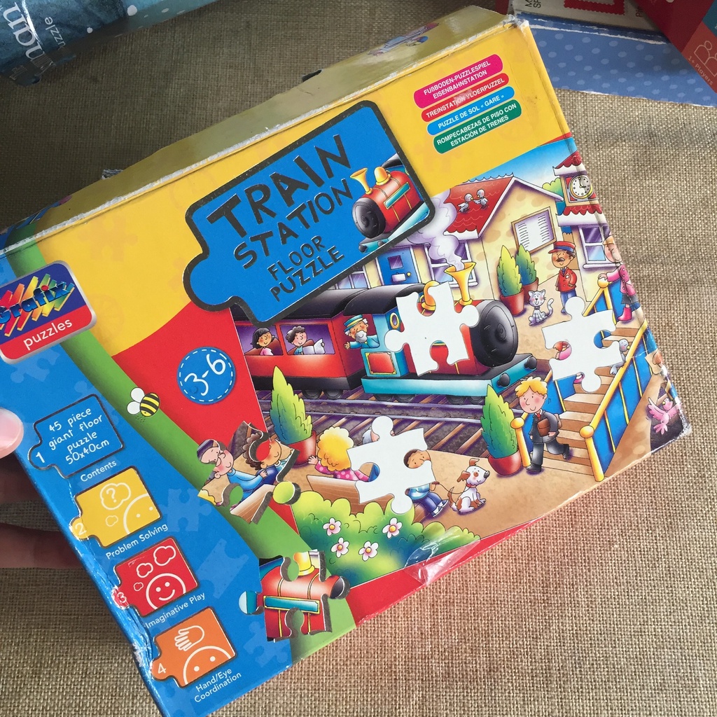 (Grafix) Train Station Floor Puzzle (45 Piece) (Age 3+) | Shopee ...