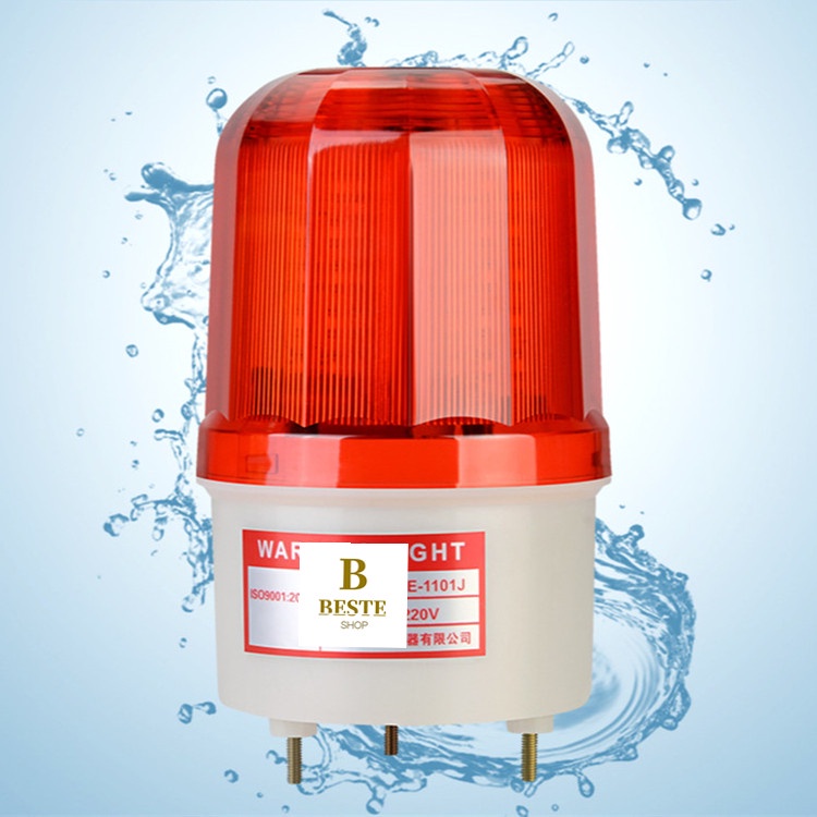 LED Warning Lamp 220V Signal Buzzer Rotary Strobe Siren Emergency ...
