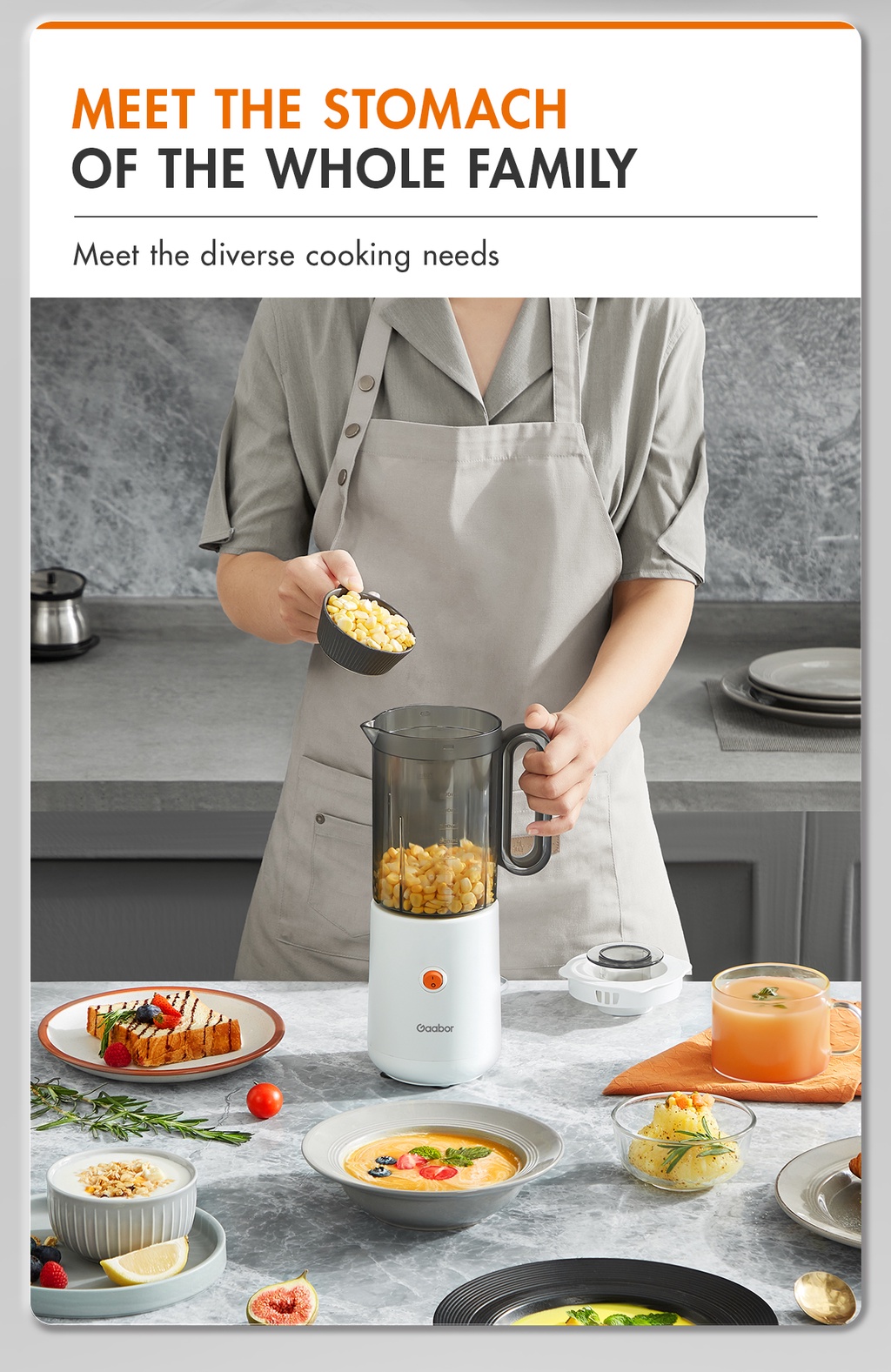 Gaabor Multifunctional Food Processor 800ml One Machine Multi-Purpose ...