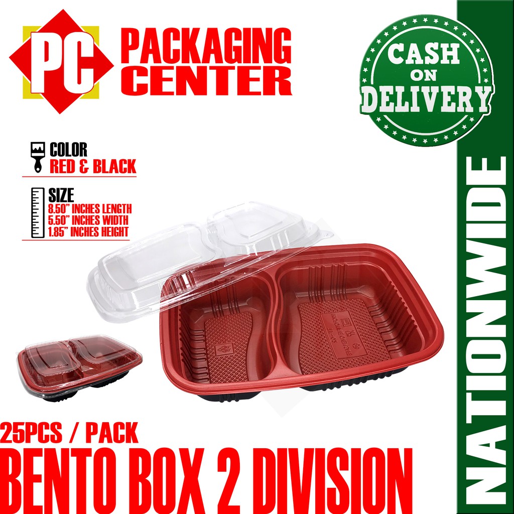 Bento Box 2 Division by 25pcs per pack COD Nationwide! | Shopee Philippines