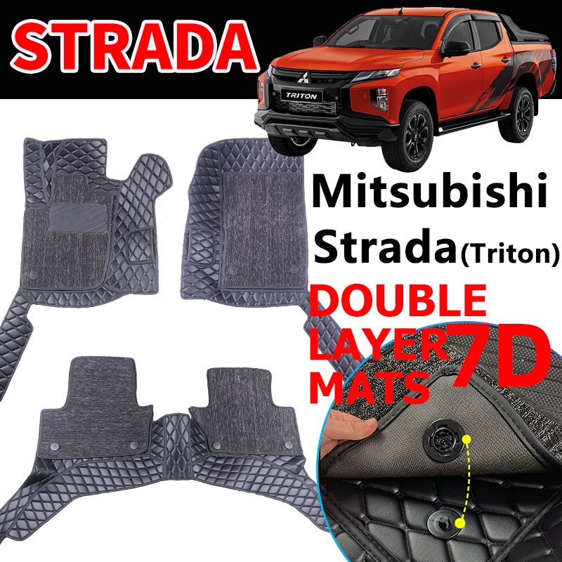 2014-2023 Mitsubishi Strada Matting 2Layers Car Floor Mats Deep Dish ...