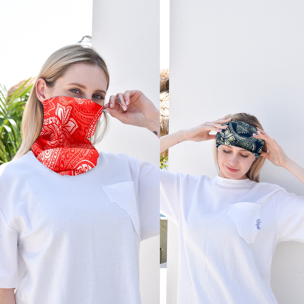 ECGIFT SC005 Bandana Anti Dust UV Bandana Head Scarf Face Mask Cycling ...