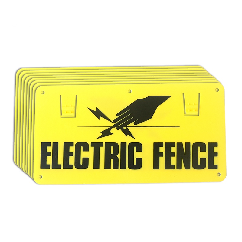 4-Pack Warning Electric Fence Safe Sign, Plastic Sign | Shopee Philippines