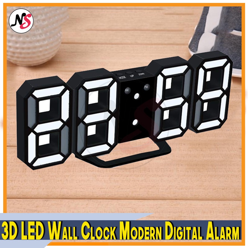 Authentic available3D LED Wall Clock Modern Digital Alarm Clocks ...