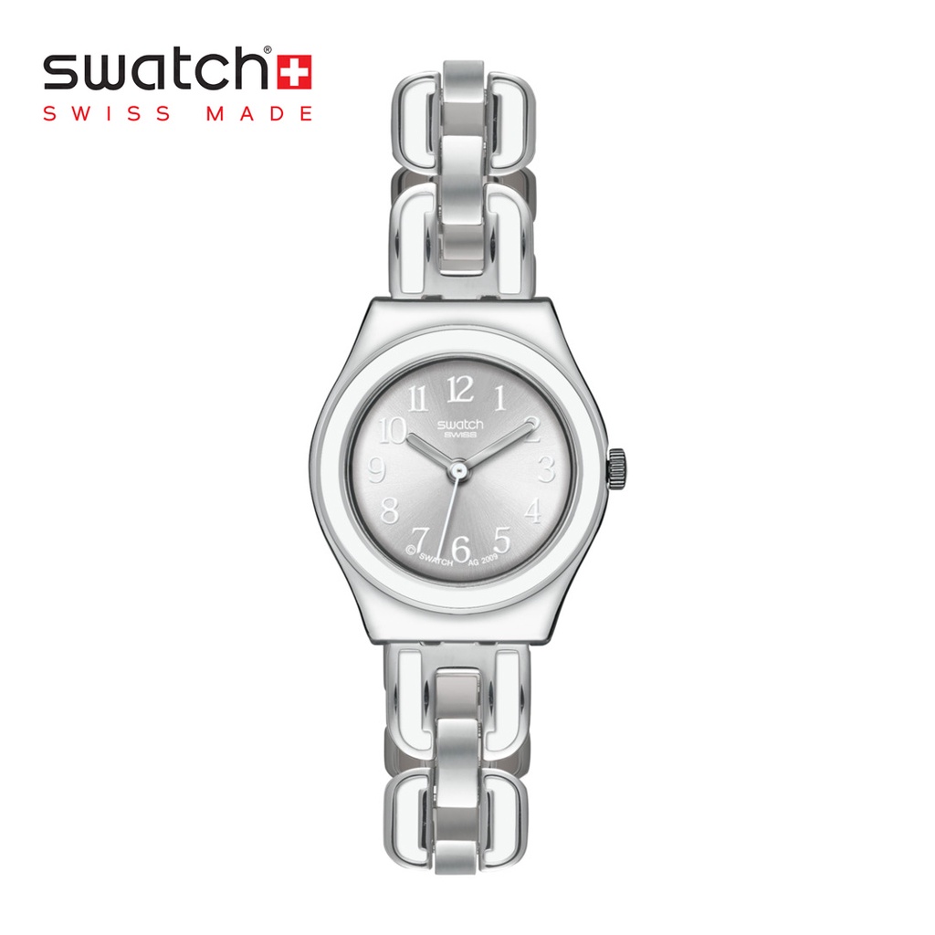 Swatch Irony Lady White Chain YSS254G Silver Stainless Steel Strap ...