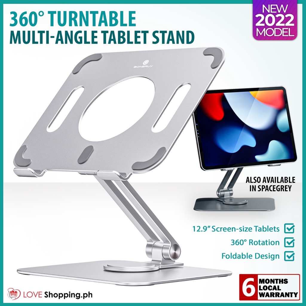 360 Rotation Aluminum Tablet Stand Multi-Angle Foldable Tablet Holder ...