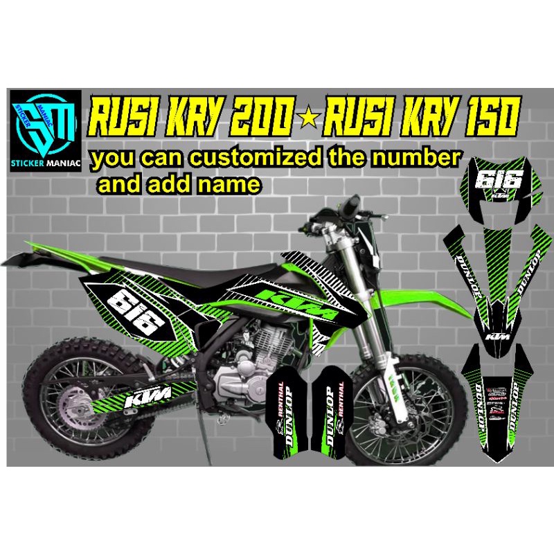 Rusi KRY 200/Rusi KRY 150 full body decals | Shopee Philippines