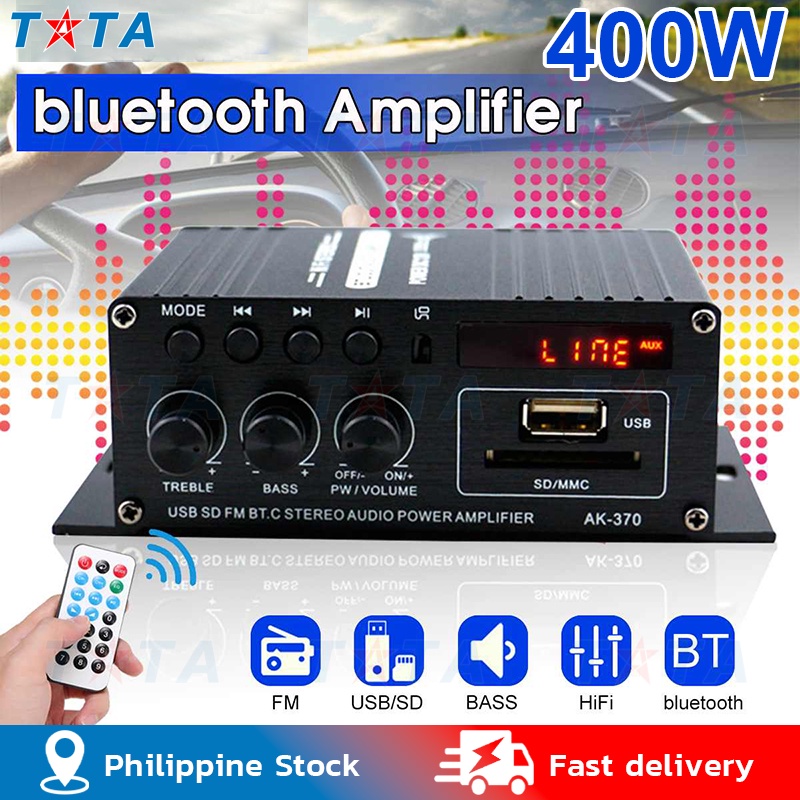 AK370 400W Stereo Hifi Car Home Subwoofer Audio Amplifier bluetooth ...