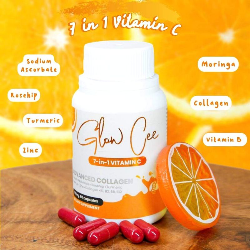 GLOW CEE 7 IN 1 VITAMIN C WITH COLLAGEN | Shopee Philippines