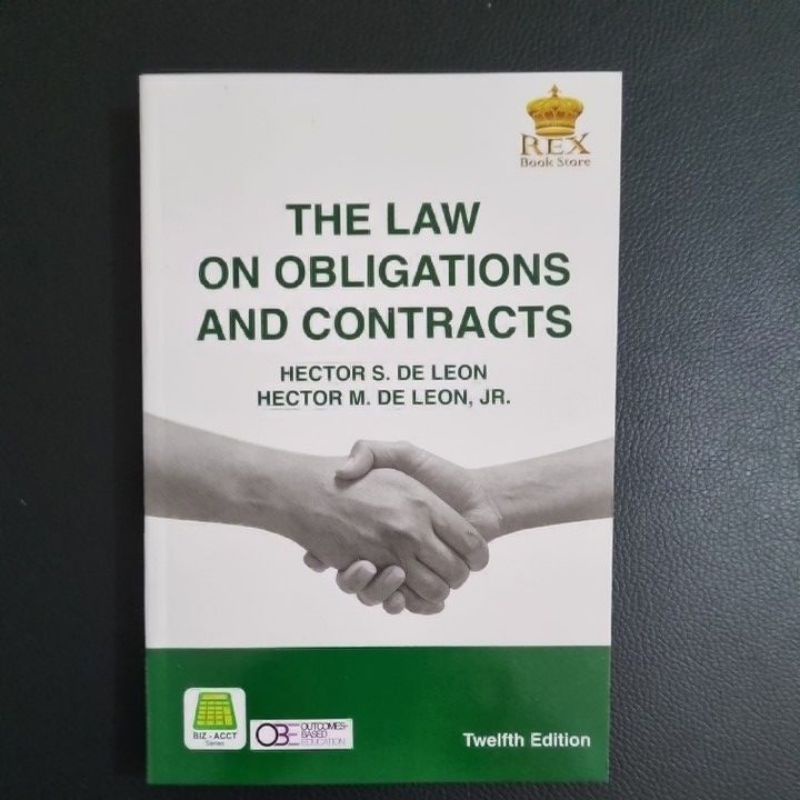 The Law On Obligations And Contracts 12th Edition By Hector De Leon Shopee Philippines