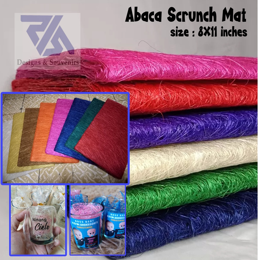 Native Abaca Scrunch Mat A4 size 8x11inches | Shopee Philippines