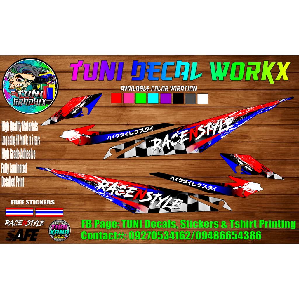 RAIDER 150 REBORN RaceNStyle THAI DECALS W/ FREEBIES | Shopee Philippines