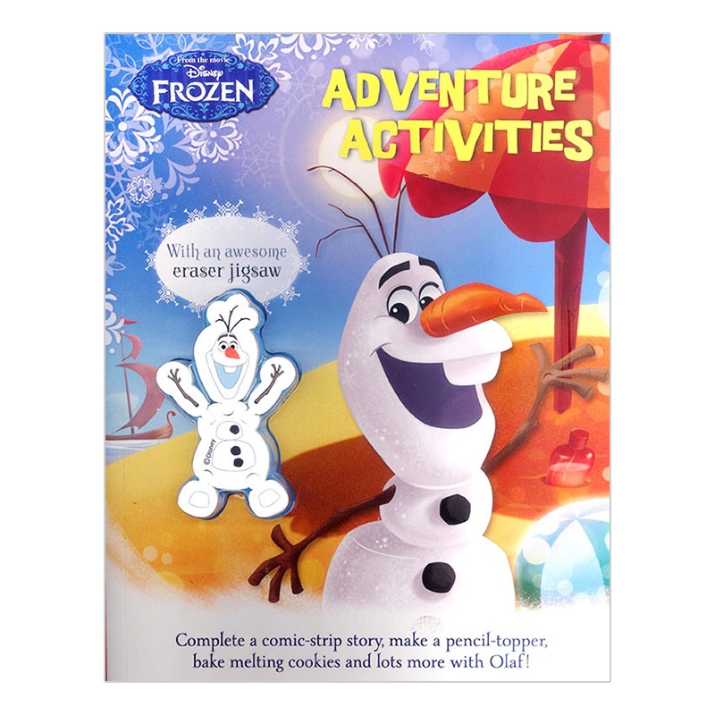 DISNEY FROZEN ADVENTURE ACTIVITIES WITH ERASER OLAF COMIC STRIP STORY ...