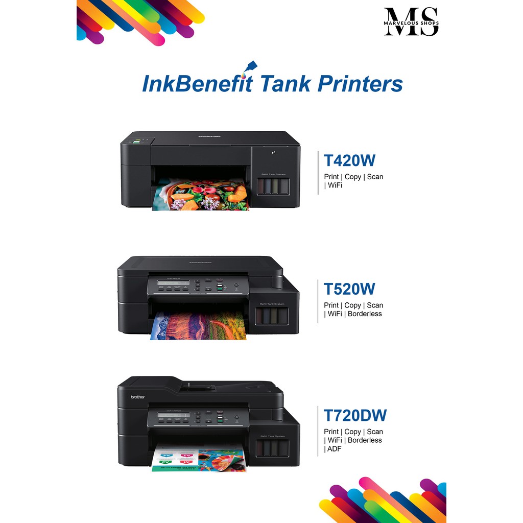 Brother DCP T420W DCP T720DW DCP T520W InkBenefit Tank Shopee