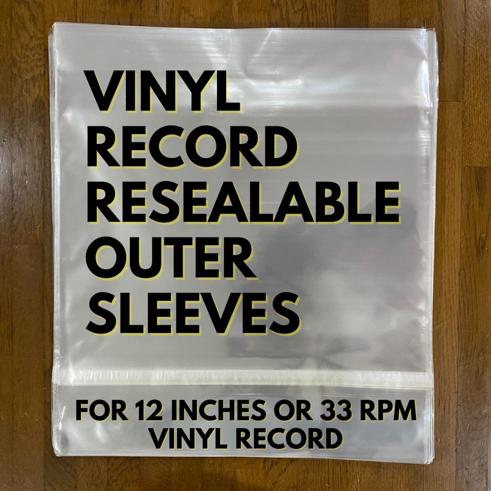 VINYL RECORD RESEALABLE OUTER SLEEVES FOR 12 INCHES OR 33 RPM VINYL ...
