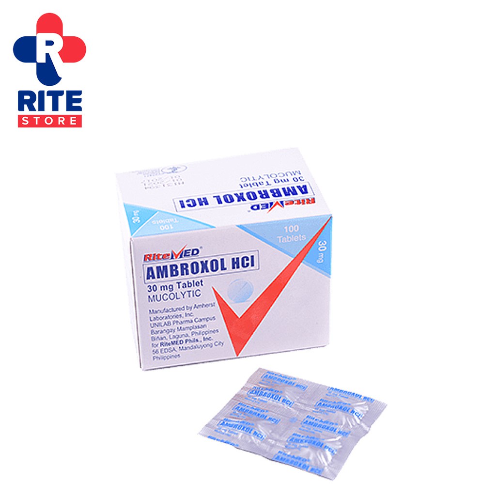 RiteMED Ambroxol 30mg 100 Tablets (Cough Relief) presyo ₱526