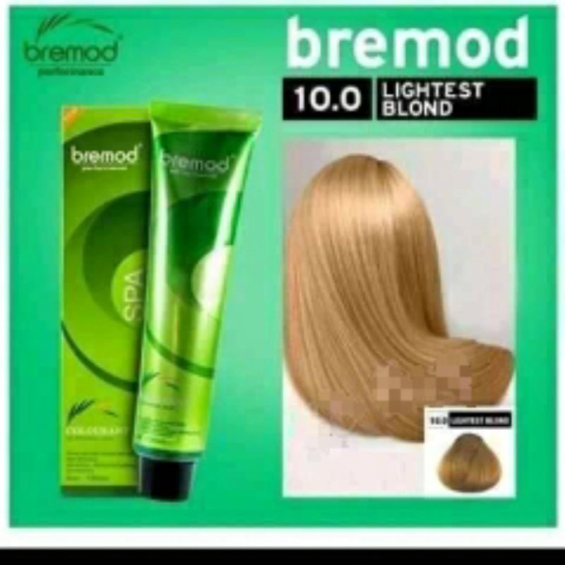 Bremod Hair Color 100ml Lightest Blond 10.0 (Set) With Oxidizer 100ml ...
