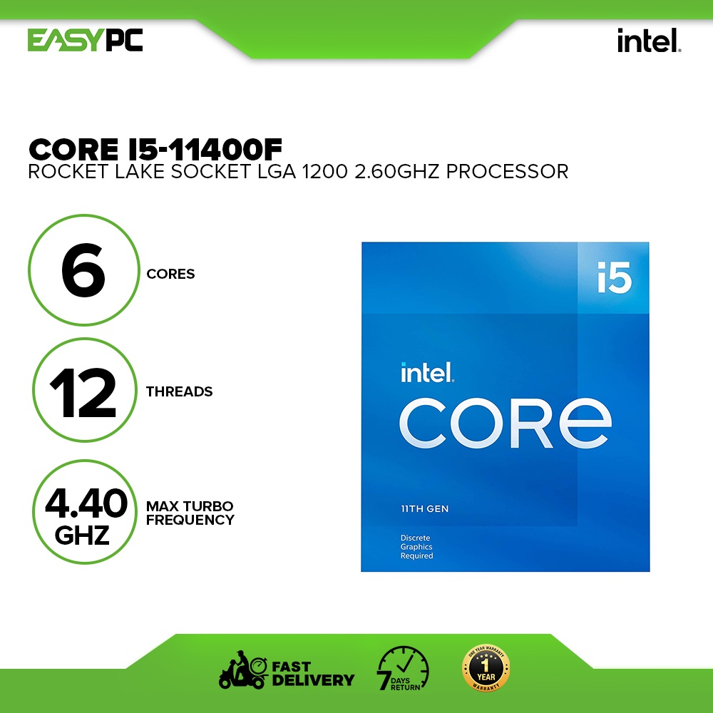 11th Generation Intel Core i5-11400F 1200 2.60GHz CPU | Shopee Philippines