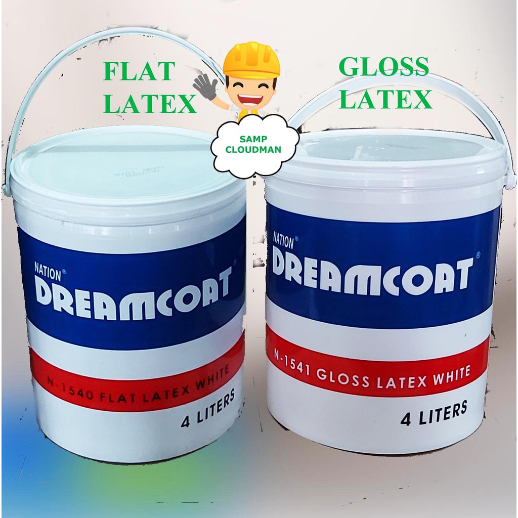 Nation Dreamcoat Flat or Gloss Latex White 4L Liters Gallon N-1540 or N ...