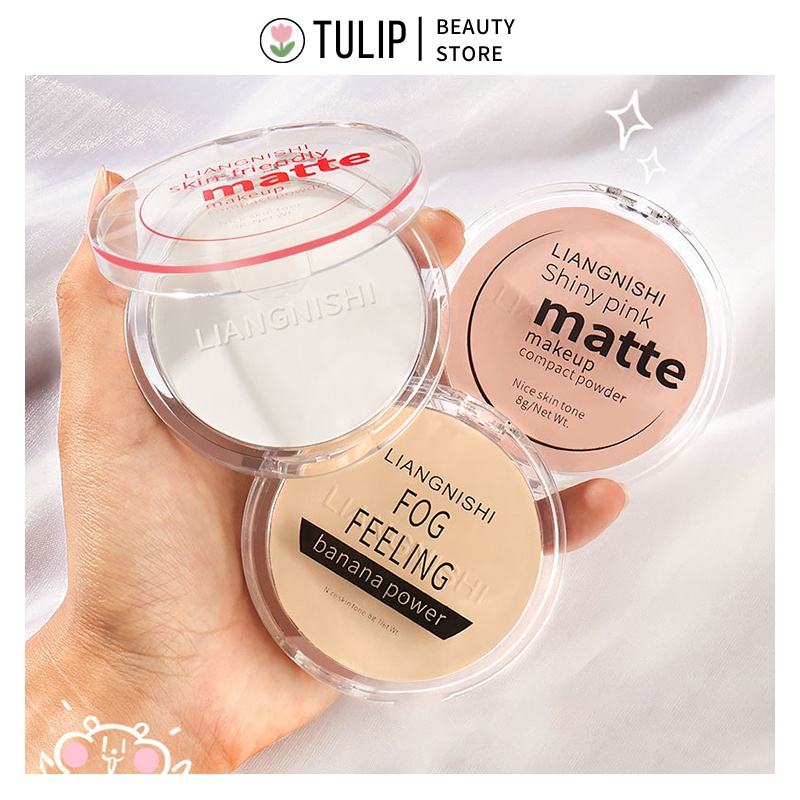 TULIP Makeup Face Powder Foundation Smoothing Pressed Breathable ...