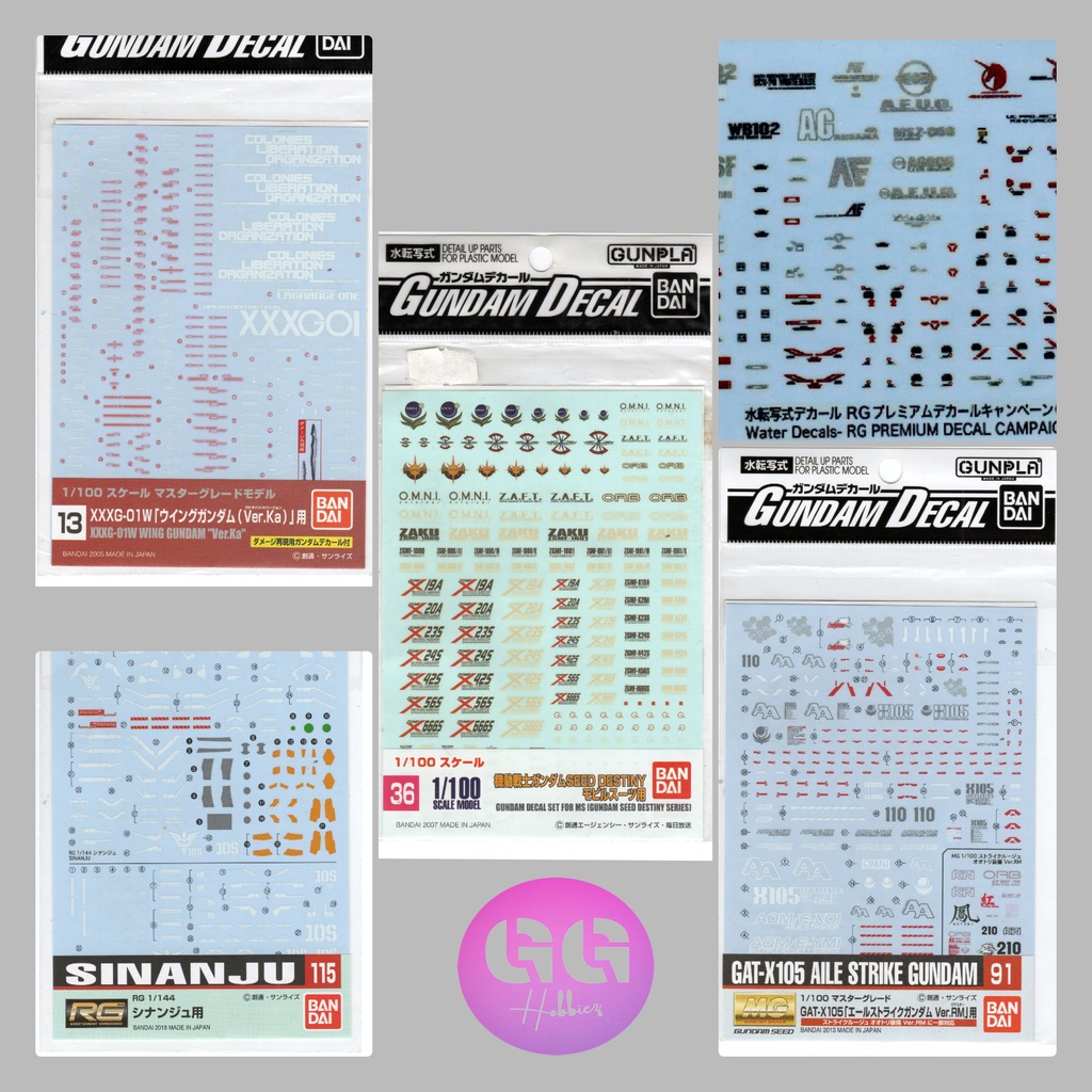 ADD ON Bandai Gundam Decals (Kindly Read the "Product Description ...