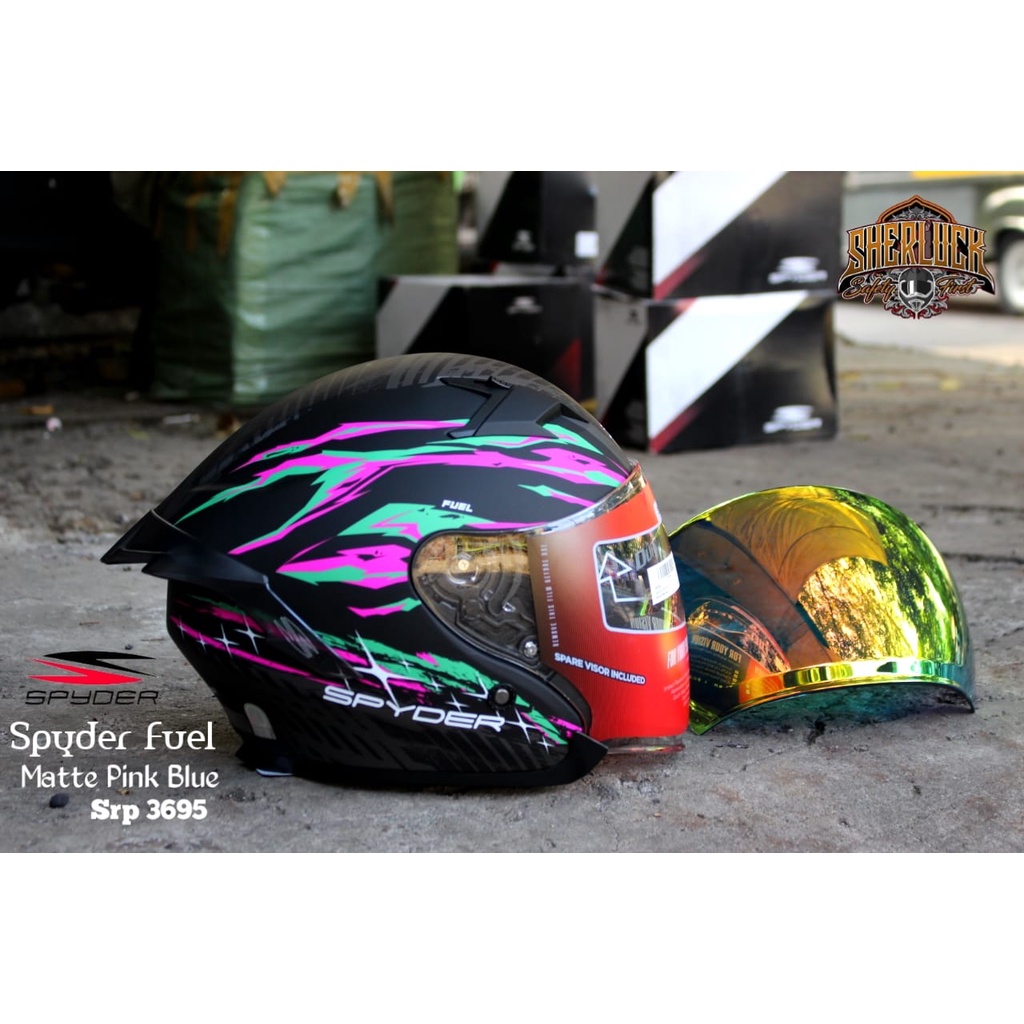 Spyder Open-face Helmet with Dual Visor FUEL GD SIGMA S1 (FREE CLEAR ...