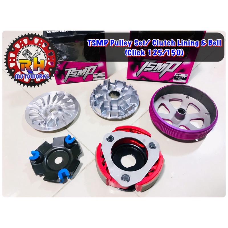TSMP CVT Parts for Honda Click 125/150 (Pulley Set/ Clutch Lining ...