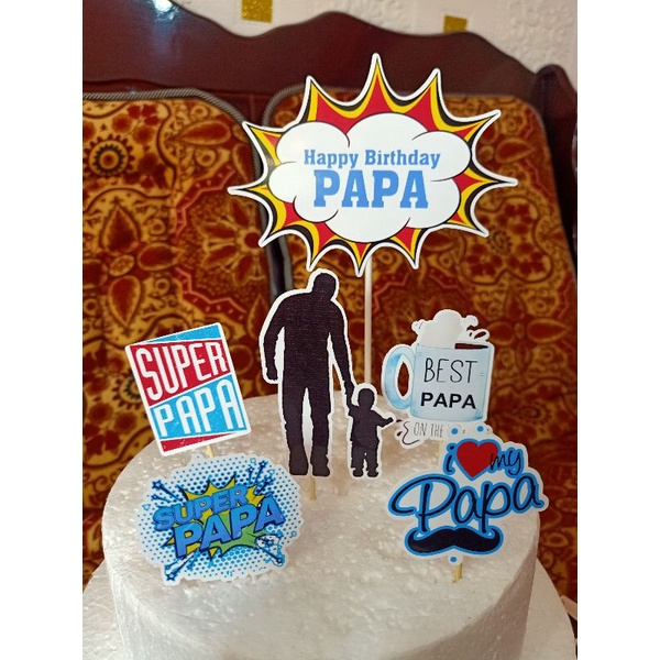 Super Papa, Father theme cake topper | Shopee Philippines
