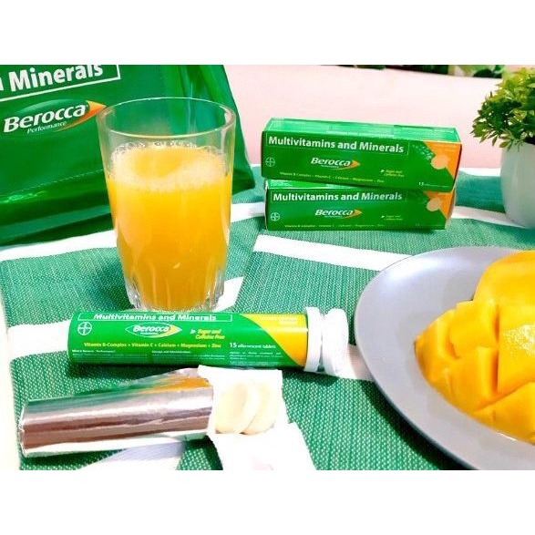 Berocca Mango Orange Energy Vitamins Effervescent Tablets - 15s, COD ...