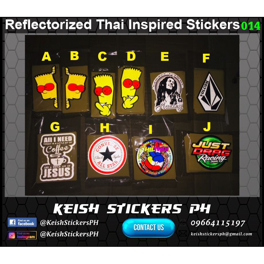 Thai Inspired Reflectorized Stickers 014 | Shopee Philippines
