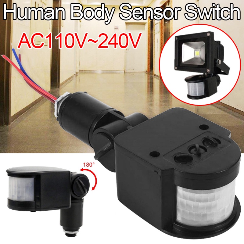 AC110V~240V motion pir sensor wall light switch human body inductive ...