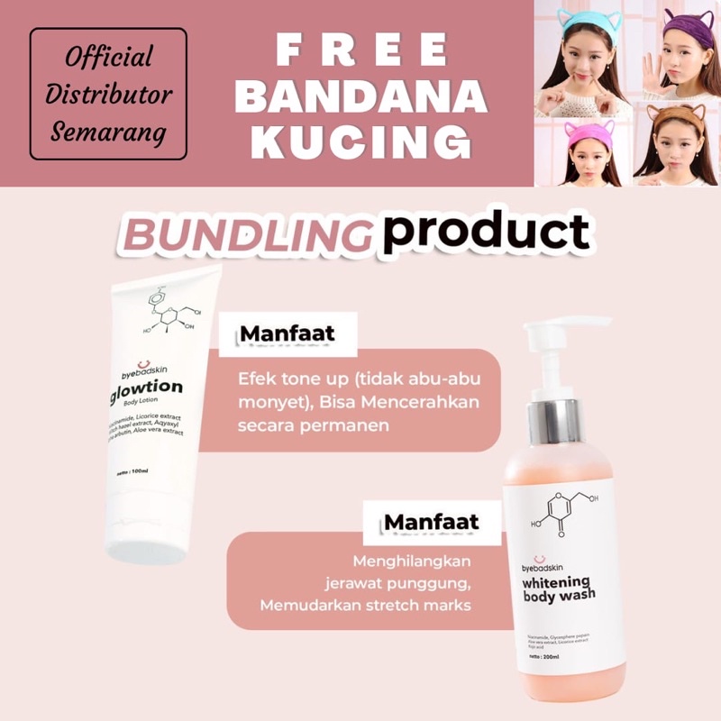 Byebadskin - Bundling 3 - Glowtion & Body Wash Bye Bad Skin - BBS ...