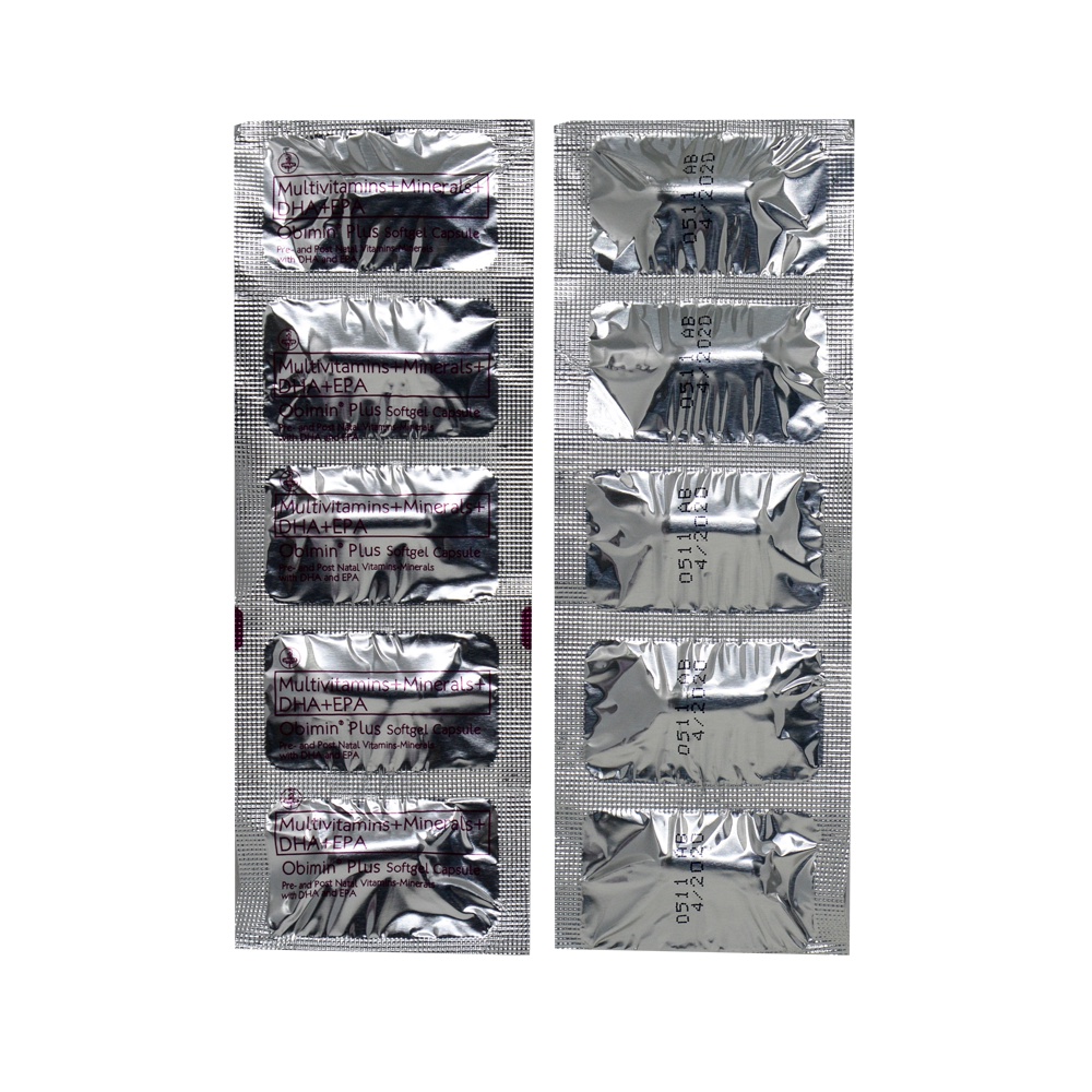 OBIMIN Multivitamins + Minerals + DHA + EPA 1 Softgel Capsule | Shopee ...