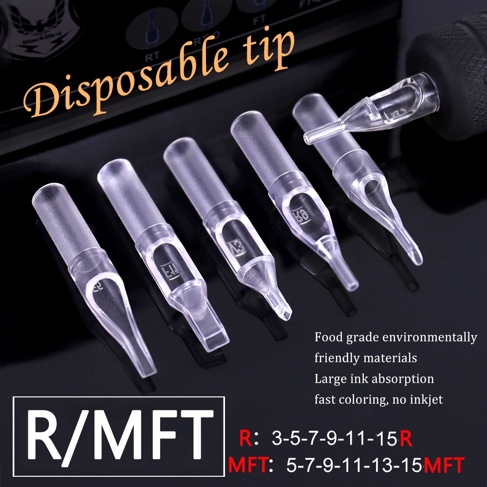 50pcs/box New Disposable White Transparent Tattoo Tip Disposable Tip ...